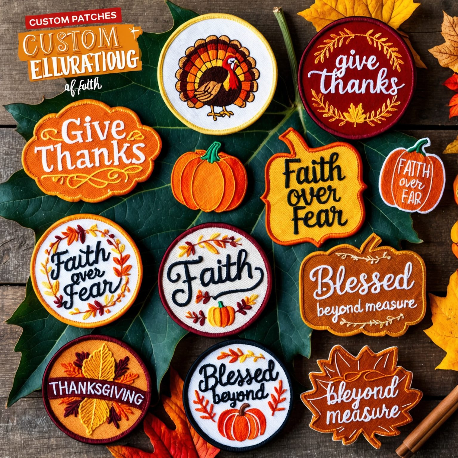 Spread the Blessing: Thanksgiving Patches with Inspiring Messages of ...